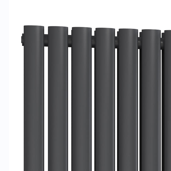 Neva Horizontal Single Radiator - 550mm Tall - Anthracite - Various Si ...
